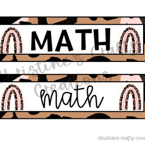 Leopard Learning Target Posters L Editable - Etsy