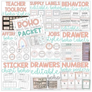 BOHO Classroom Decor Bundle - Etsy