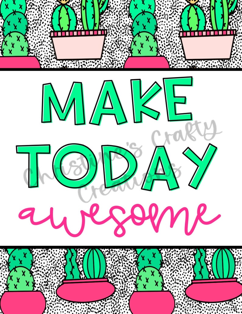 Cactus Motivational Posters - Etsy