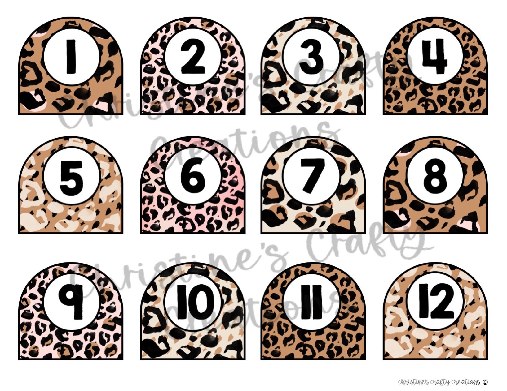 Leopard Crate Labels and File Tabs L Editable - Etsy