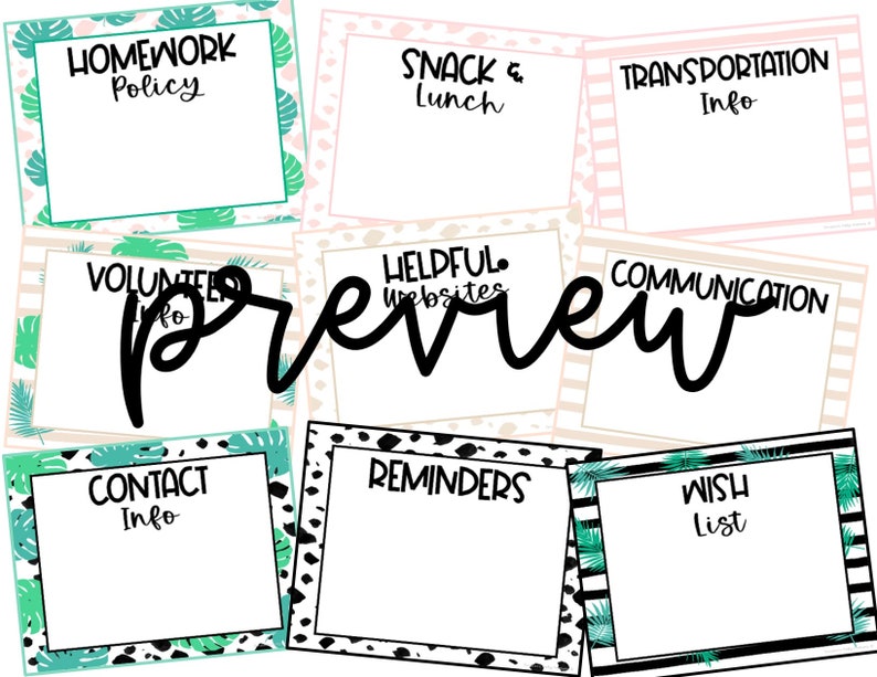 Tropical Leaves Meet the Teacher Powerpoint Slides L Editable - Etsy