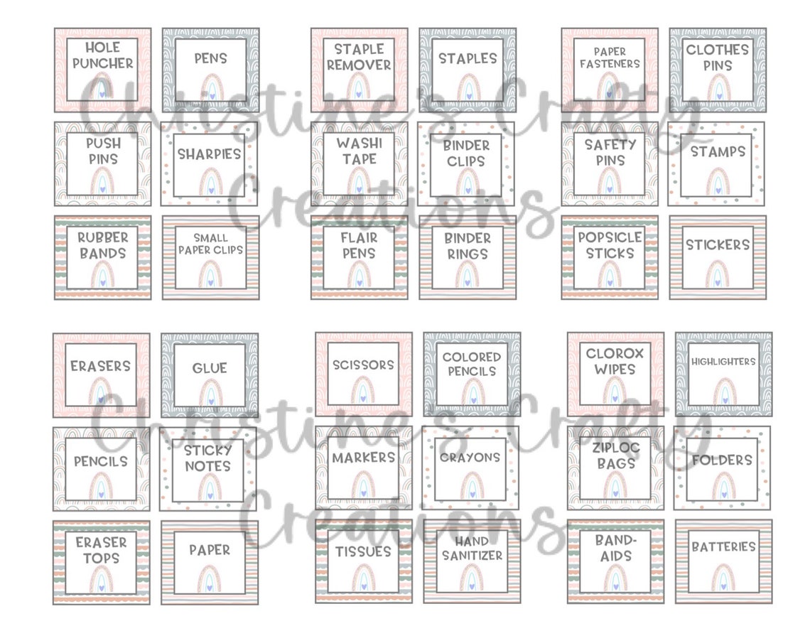 BOHO Supply Labels - Etsy