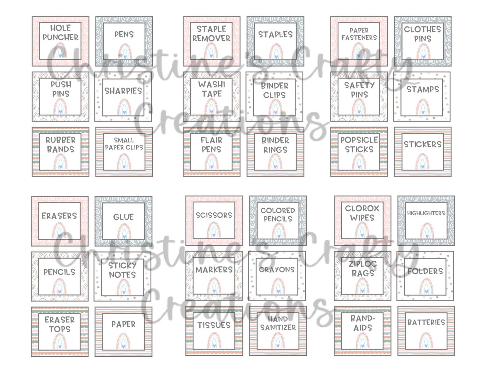 BOHO Supply Labels - Etsy