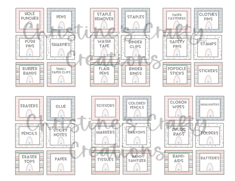 BOHO Supply Labels - Etsy