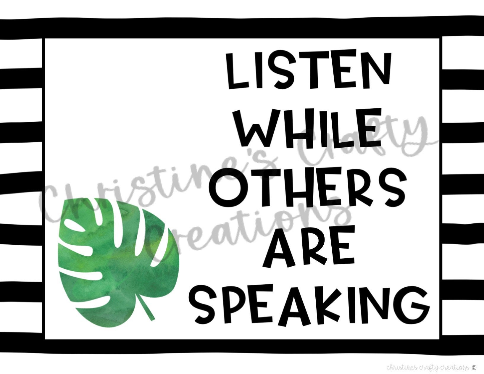 Tropical Leaves Classroom Rules Posters L Editable - Etsy