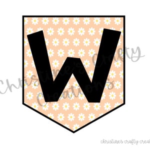 Retro Daisy Welcome Sign L Editable Door Name Labels L Bulletin Board ...