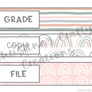 BOHO 10 Drawer Labels L Editable - Etsy