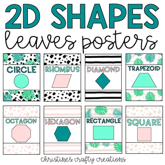 Tropical Leaves 2D Shape Posters | Etsy