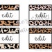 Leopard Welcome Sign L Editable Leopard Door Labels L Leopard Bulletin ...