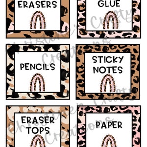 Leopard Supply Labels L Editable - Etsy