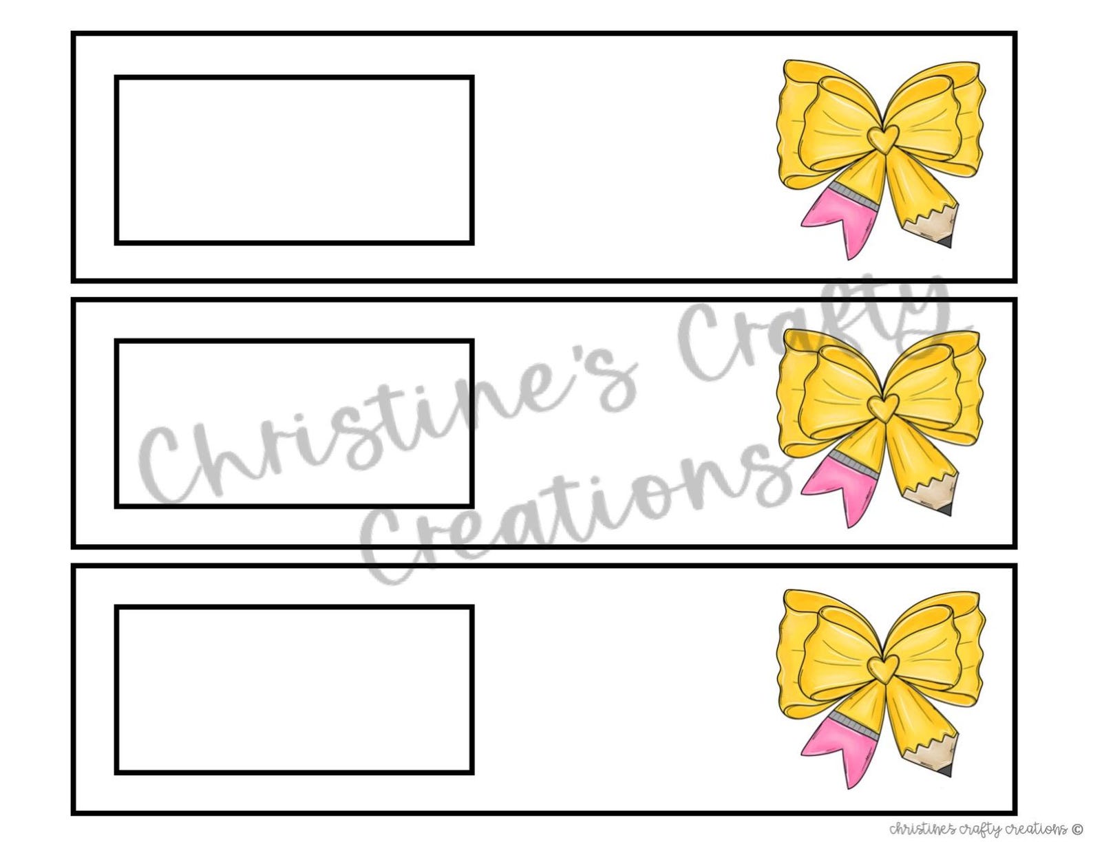 Coquette Bows and Pencils 12 Drawer Labels L Editable - Etsy
