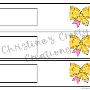 Coquette Bows and Pencils 12 Drawer Labels L Editable - Etsy
