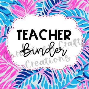 Preppy and Tropical Binder Covers and Spines L Editable - Etsy