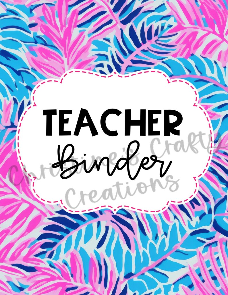 Preppy and Tropical Binder Covers and Spines L Editable - Etsy