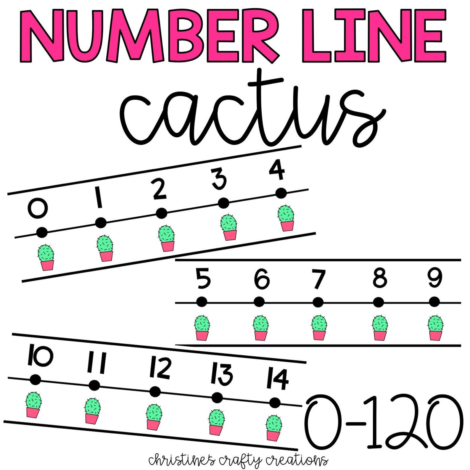 Cactus Number Line 0-120 - Etsy