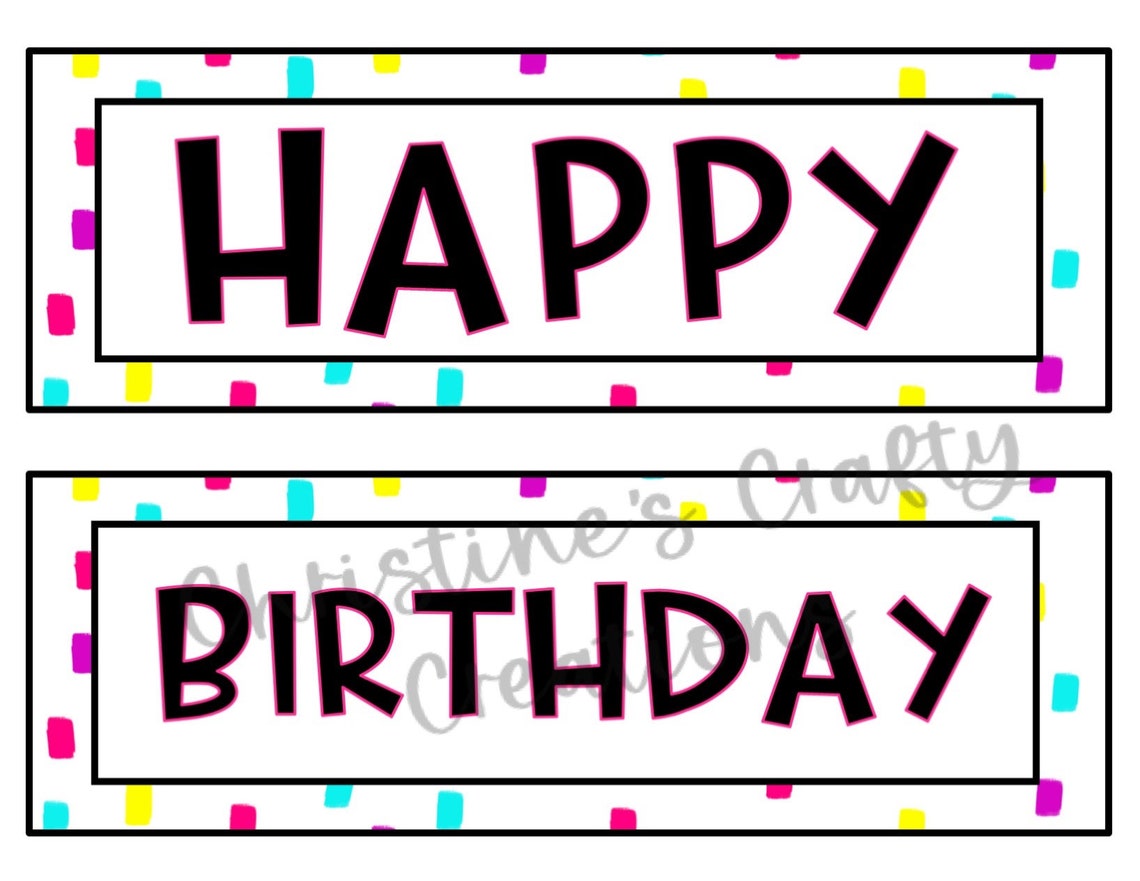 Bright Rainbow Boho Birthday Chart L Editable - Etsy