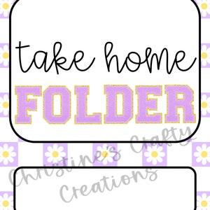 Retro Daisy Folder Covers L Editable - Etsy