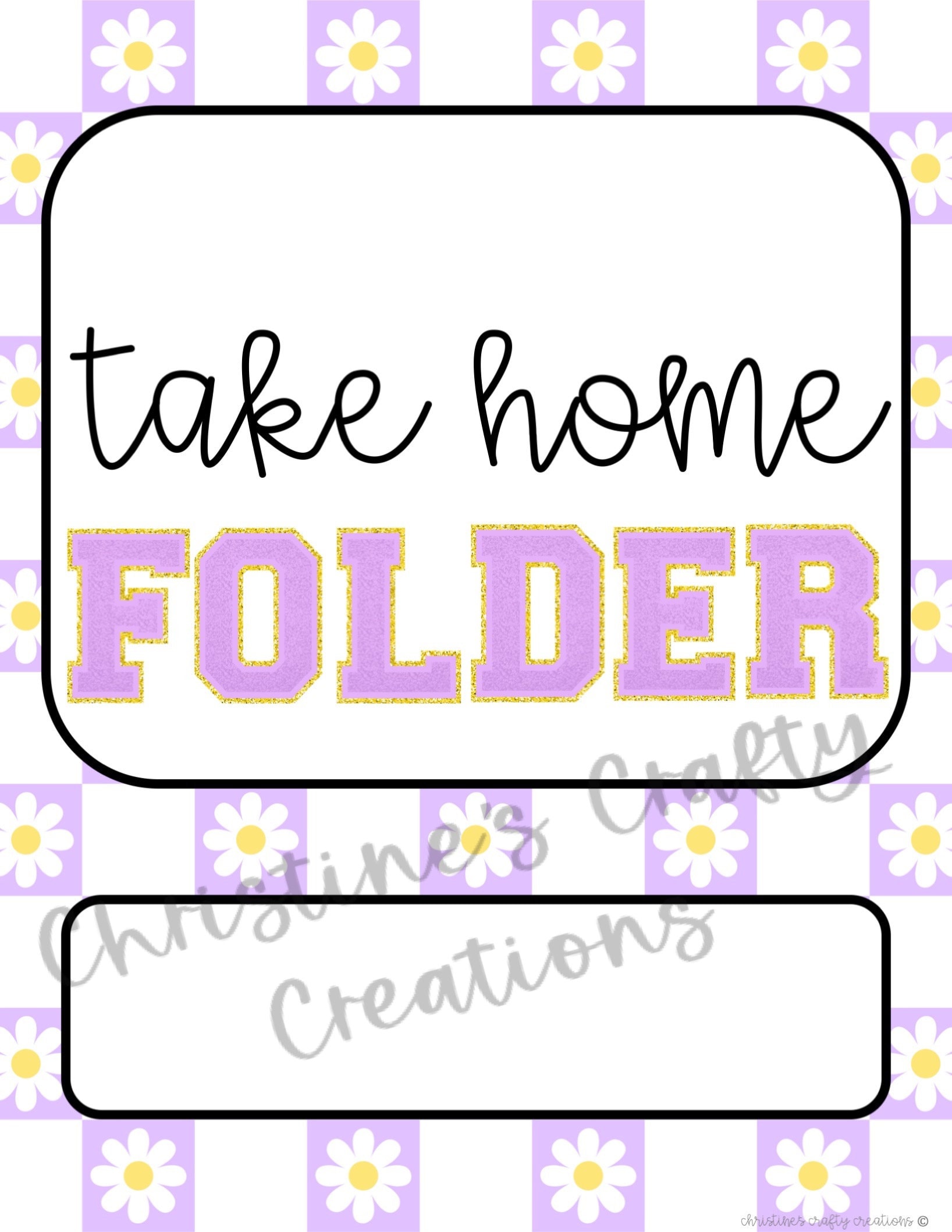 Retro Daisy Folder Covers L Editable - Etsy