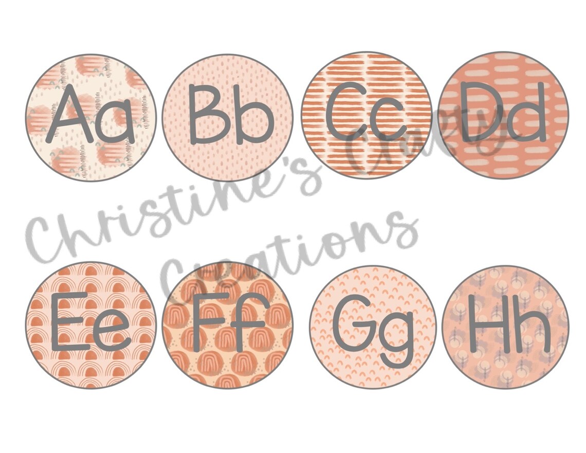 Rustic Boho Word Wall Letters - Etsy