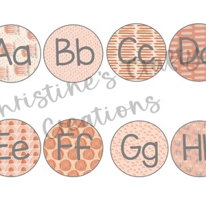 Rustic Boho Word Wall Letters - Etsy