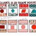 Christmas 2D Shape Posters - Etsy