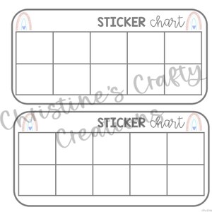 BOHO Sticker Charts L Editable - Etsy