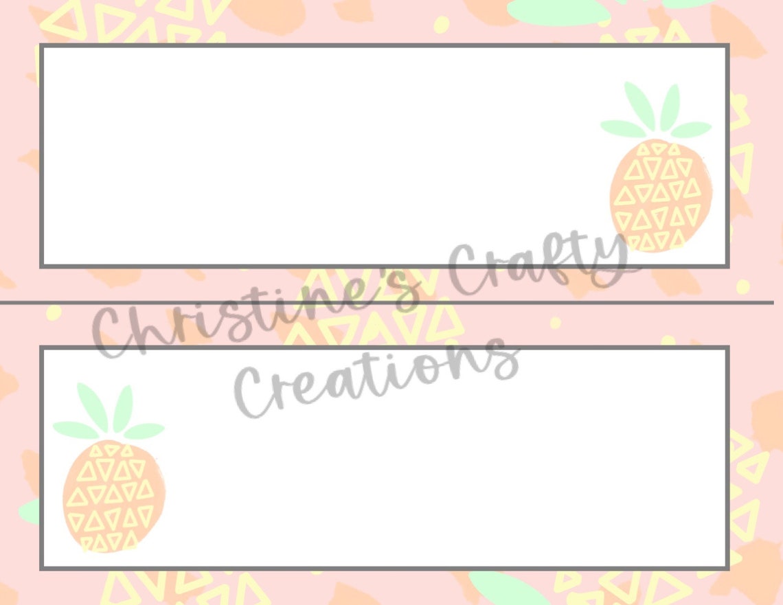 Pineapple Name Tags L Editable - Etsy