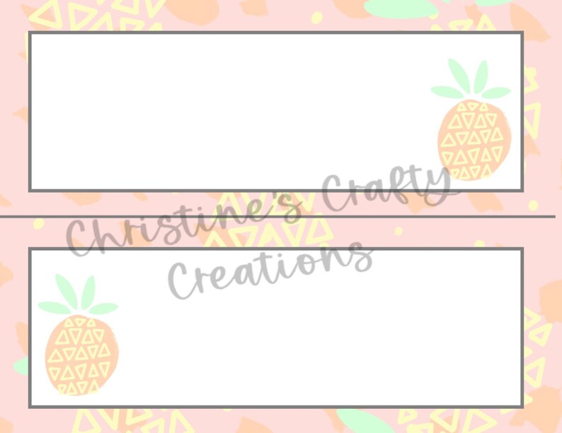 Pineapple Name Tags L Editable - Etsy