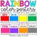 Bright Rainbow Boho Color Posters - Etsy