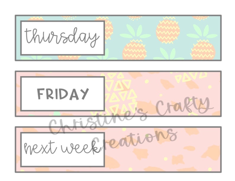 Pineapple 10 Drawer Labels L Editable - Etsy