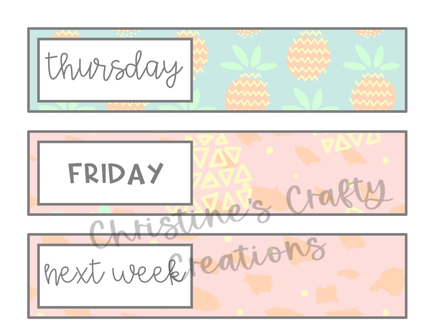 Pineapple 10 Drawer Labels L Editable - Etsy