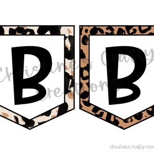 Leopard Banner Sign Letters - Etsy