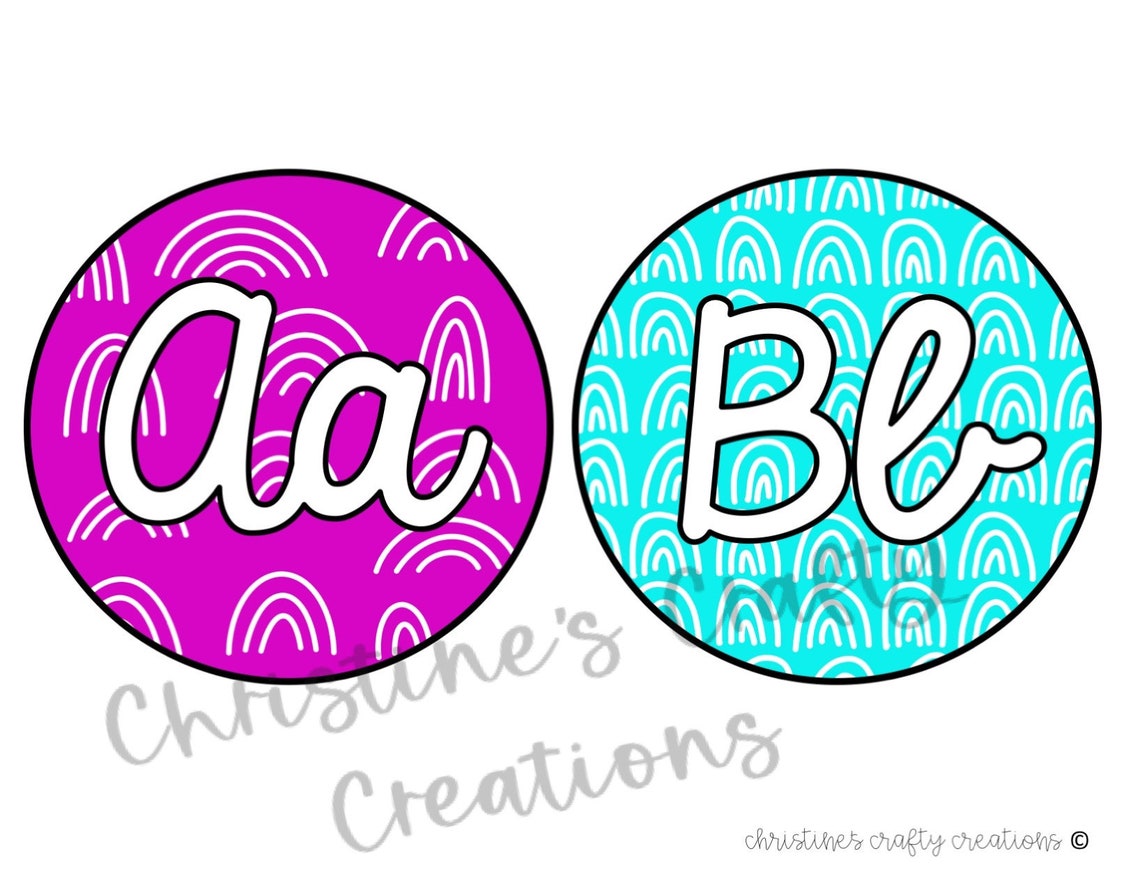 Bright Rainbow Boho Word Wall Letters - Etsy