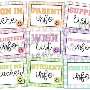 Retro Daisy Meet the Teacher Packet L Editable Materials - Etsy