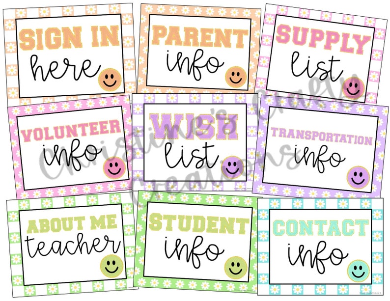 Retro Daisy Meet the Teacher Packet L Editable Materials - Etsy