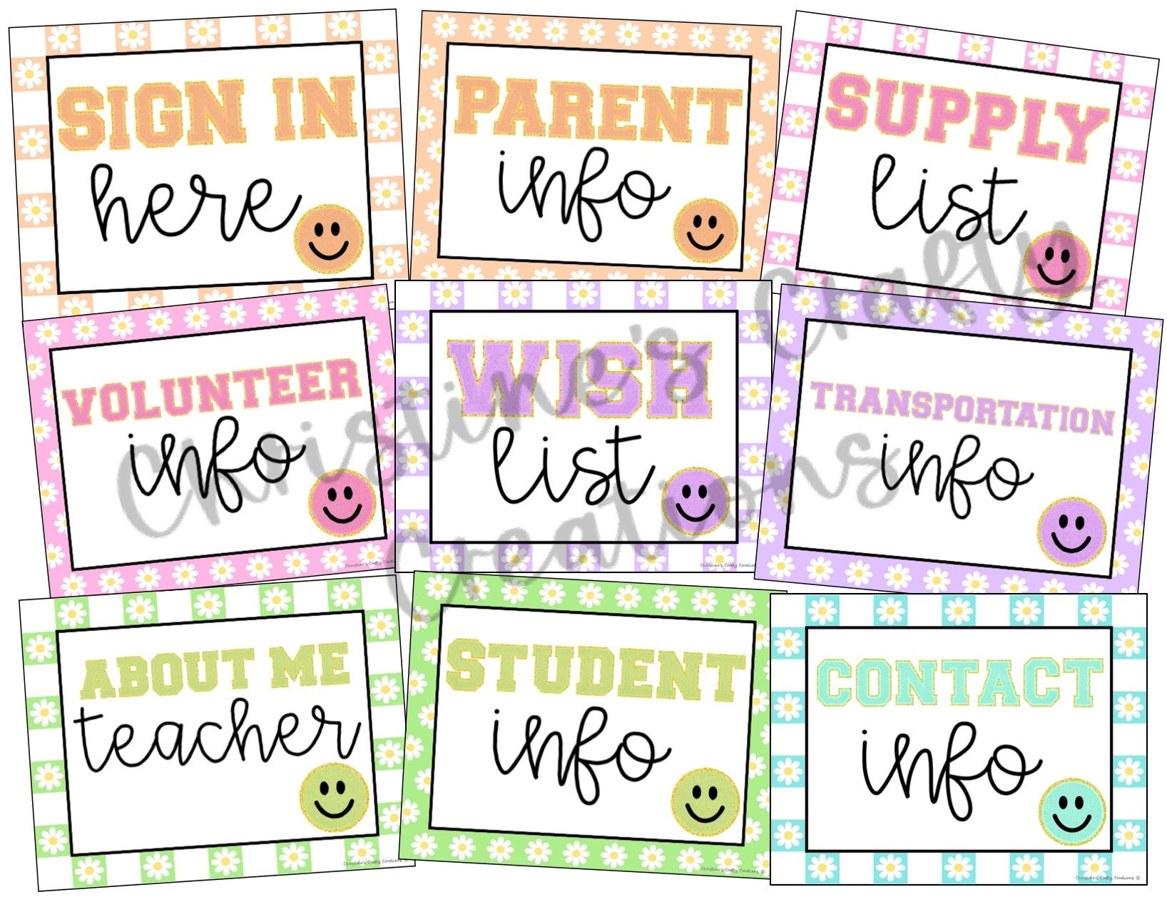 Retro Daisy Meet the Teacher Packet L Editable Materials - Etsy