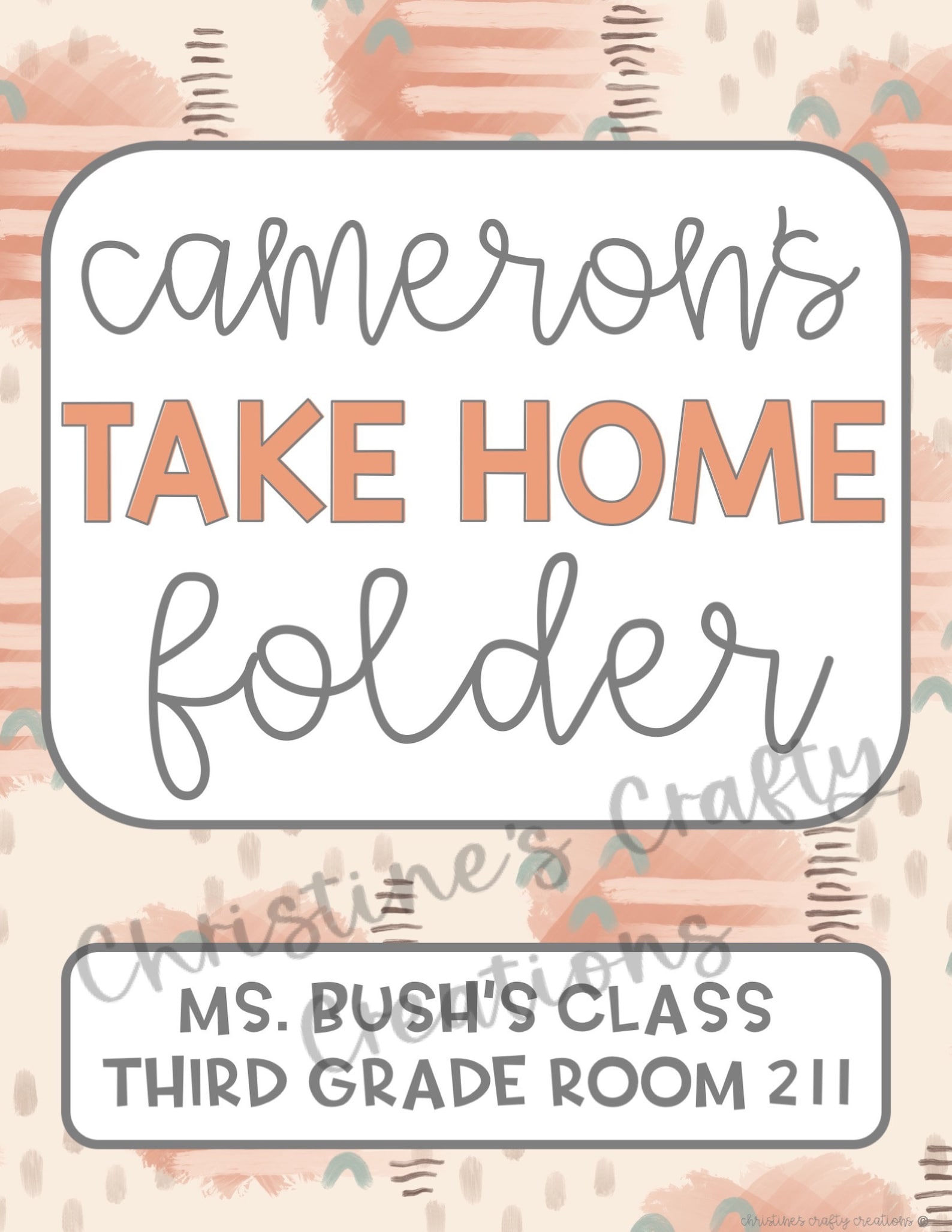 Rustic Boho Student Folder Covers L Editable - Etsy