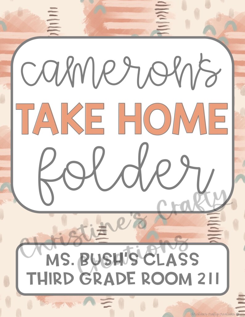 Rustic Boho Student Folder Covers L Editable - Etsy