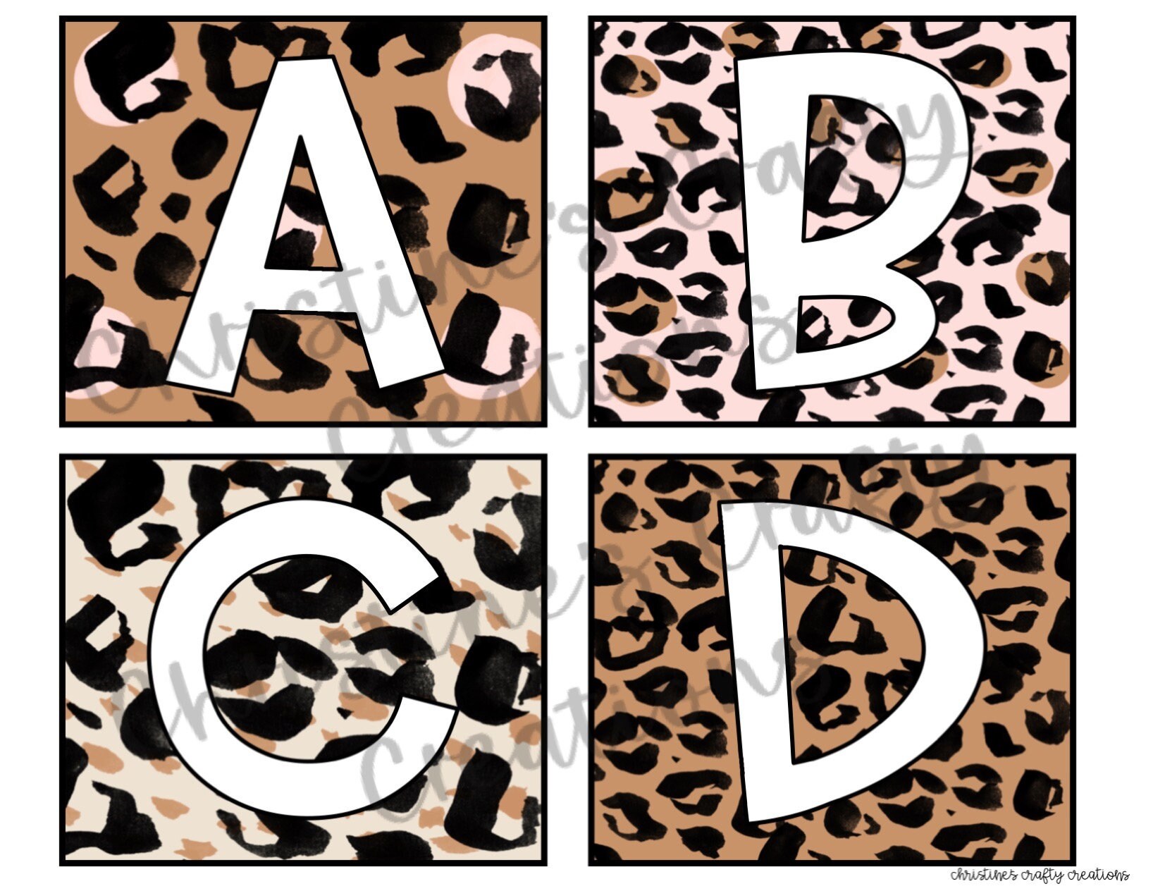 Leopard Book Bin Labels L Editable - Etsy