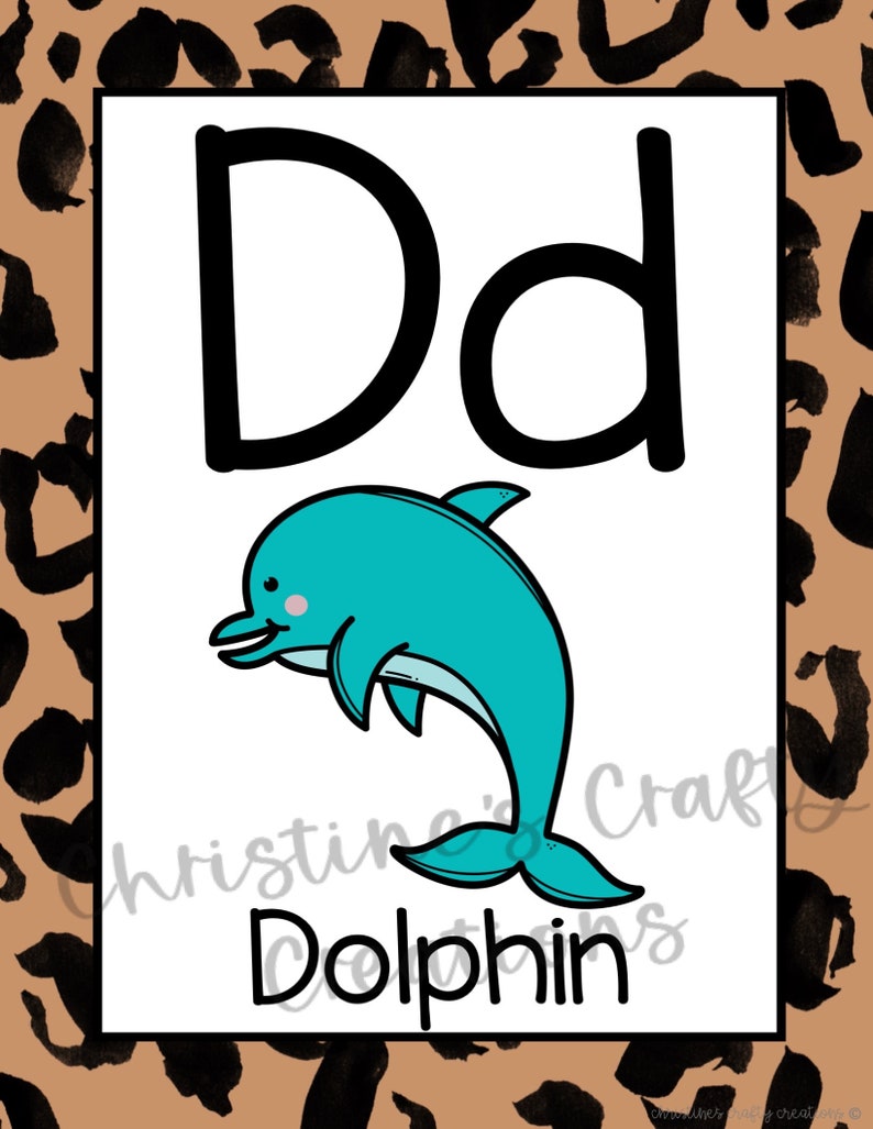 Leopard Alphabet With Pictures - Etsy