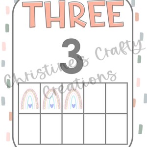 BOHO Number Posters 0-20 - Etsy