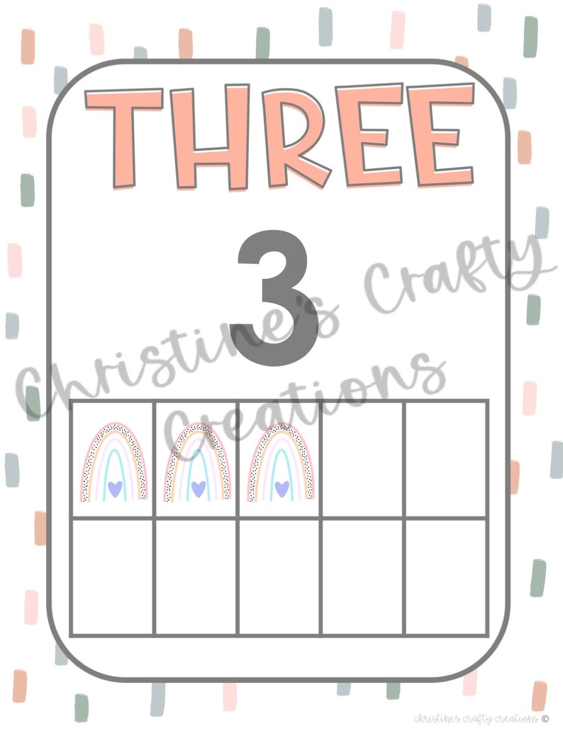 BOHO Number Posters 0-20 - Etsy