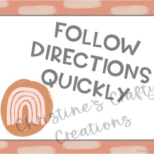 Rustic Boho Classroom Rules Posters L Editable - Etsy