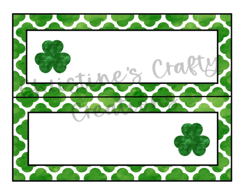 St. Patrick's Day Name Tags - Etsy