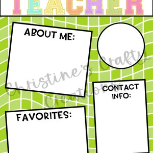 Groovy Leopard and Dalmatian Meet the Teacher Page L Editable - Etsy