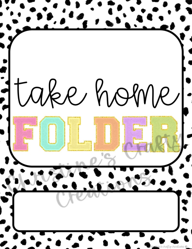 Groovy Leopard and Dalmatian Folder Covers L Editable - Etsy