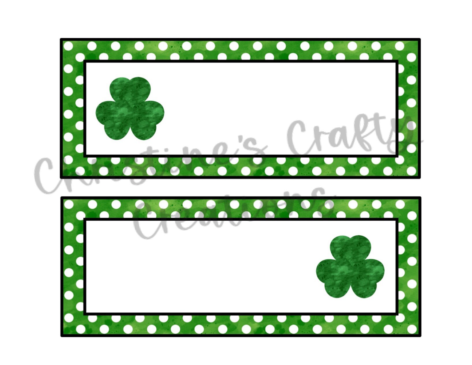 St. Patrick's Day Name Tags - Etsy