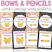Coquette Bows and Pencils Amazing Work Coming Soon Posters - Etsy