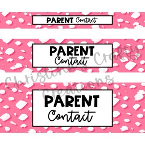 Groovy Leopard and Dalmatian Binder Covers and Spines L Editable - Etsy