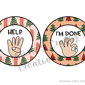 Christmas Hand Signals L Multicultural and Editable - Etsy